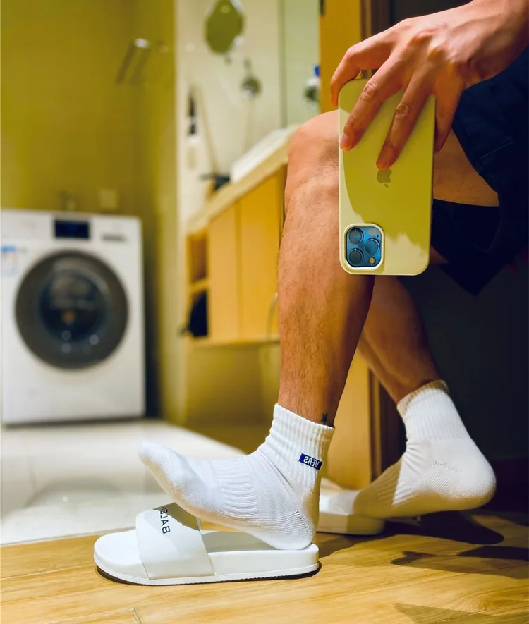 Men-s-Socks-Solid-Color-Simple-Style-Fashion-Socks-Top-Vers-Bottom-Male ...