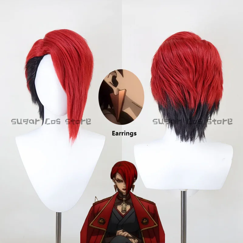 Gachiakuta Joka Semio Anime Cosplay Wig Red Black Short Heat Resistant ...