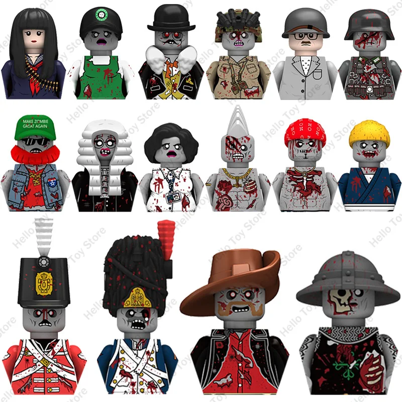 2024 City Halloween Zombie Series Walking Deads Ghost Mini Action ...