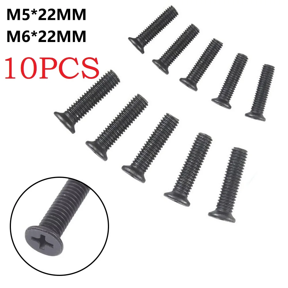 10-Pcs-Fixing-Screw-M5-M6-22mm-Left-Hand-Thread-Screw-Tool-Parts-For ...
