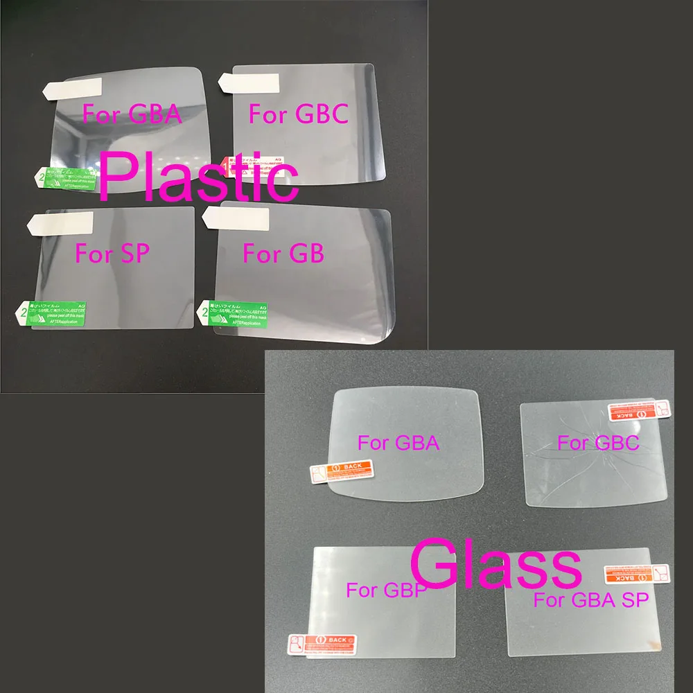 Plastic-Glass-to-Choose-Clear-For-GBP-Screen-Lens-Protector-For-GB-GBA ...