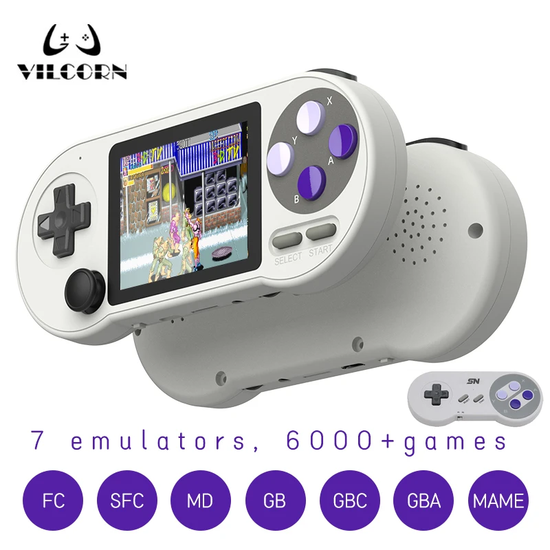 3 Inch IPS Wireless Handheld Game Console 2 Player Mini Portable Retro ...