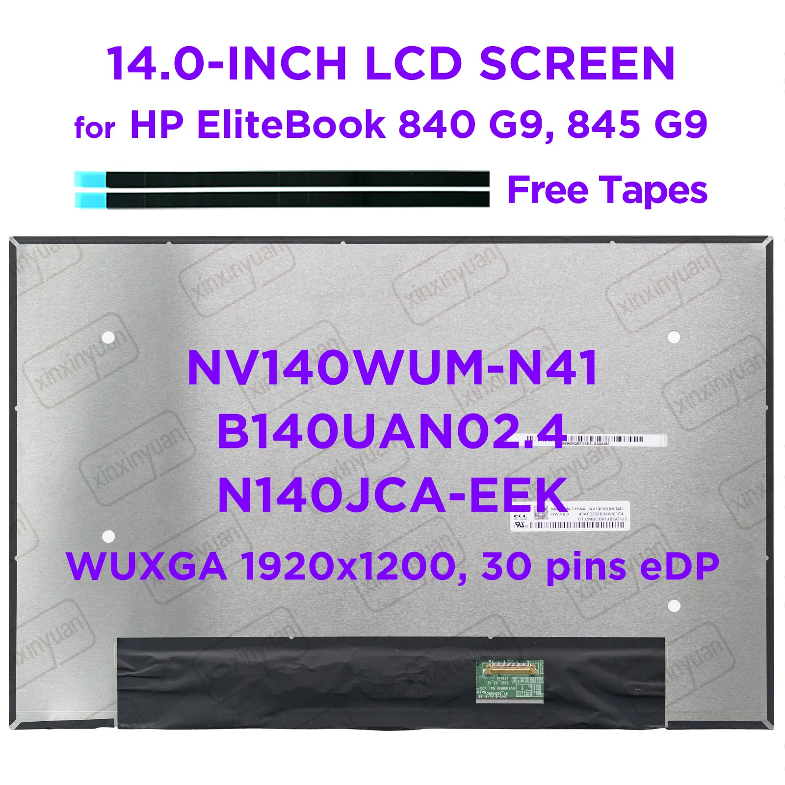 14.0-inch Laptop LCD Screen NV140WUM-N41 B140UAN02.4 N140JCA-EEK for HP ...