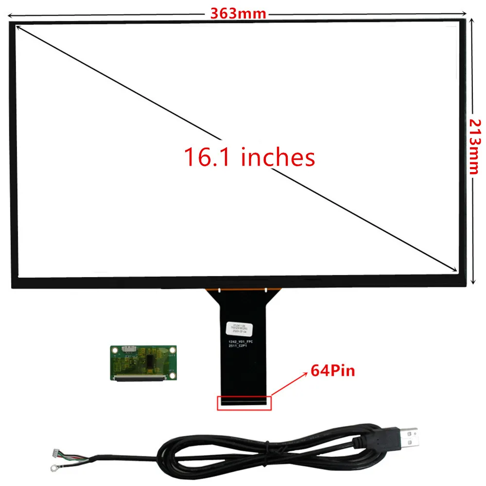 16-1-Inch-363mm-213mm-Universal-Multi-touch-Capacitive-Digitizer-Touch ...