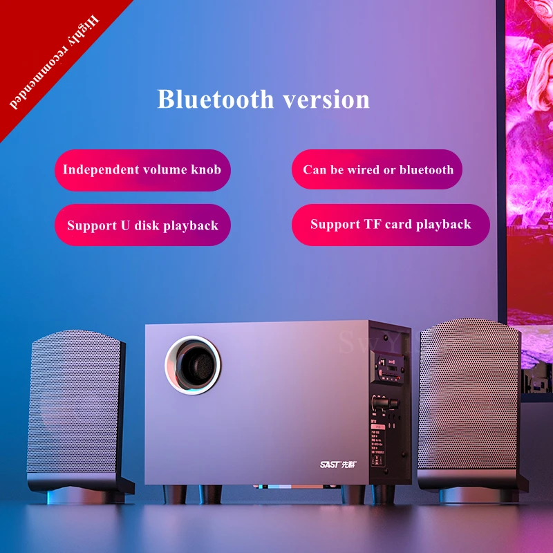 Altavoces Multimedia con cable para ordenador, Subwoofer estéreo con ...