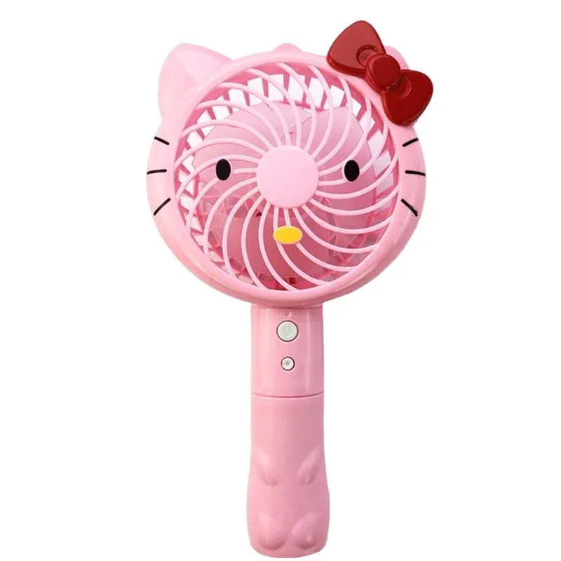 Kawaii Sanrio Hello Kitty Fan Cute Cartoon Mini Big Wind Fan USB Long ...