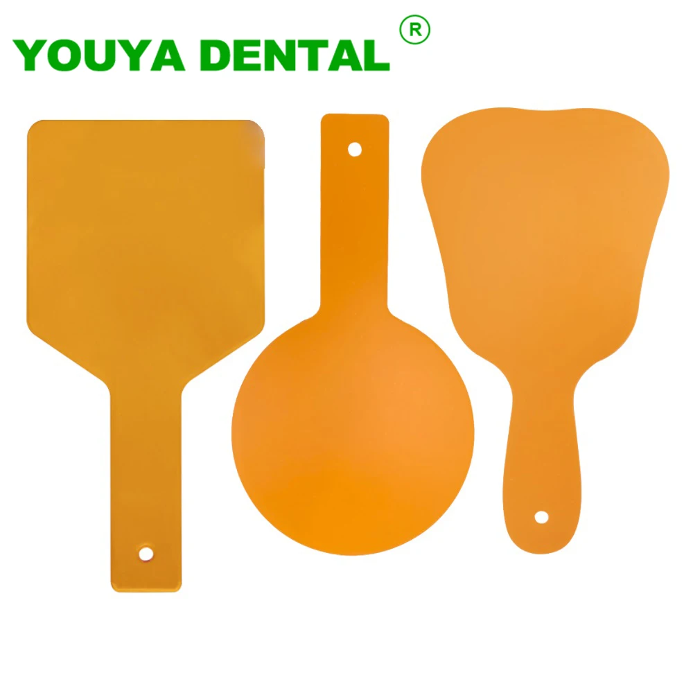 Dental Shield Plate Square/Round/Tooth-Shaped Hand-Held Eye-Protective ...