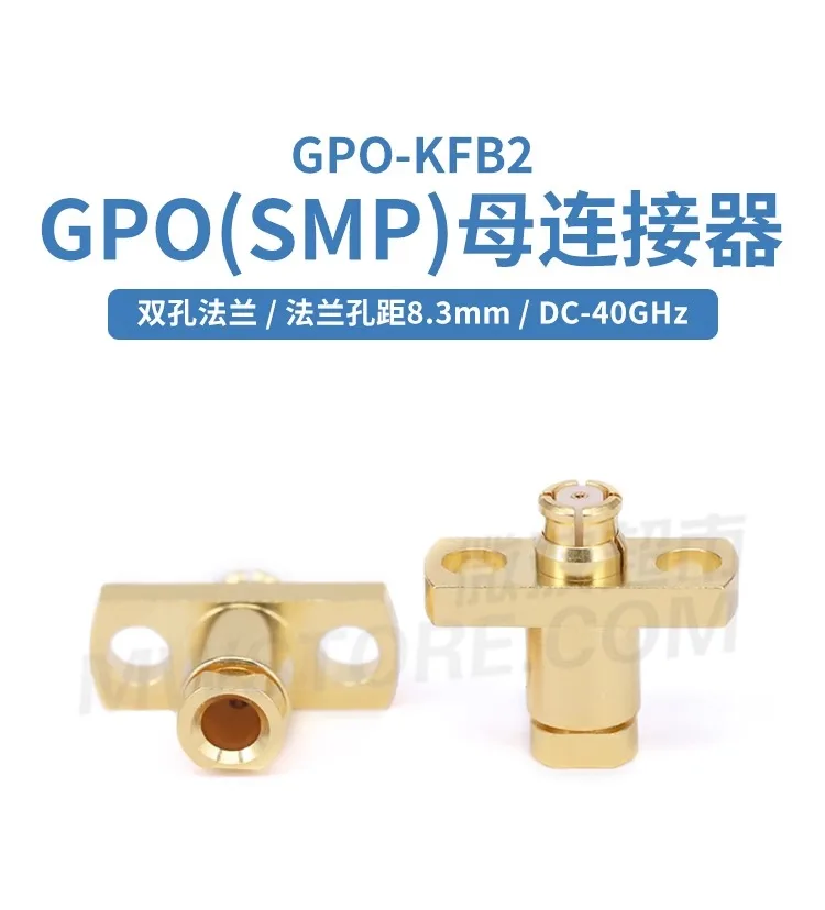 GPO-SMP-Double-Hole-Flange-Female-Connector-Mating-Cable-086-Series-DC ...