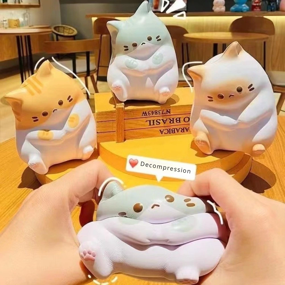 Cute-Squeeze-Cat-Stress-Relief-Toy-Squeeze-Animal-escrit-rio-de-cura ...