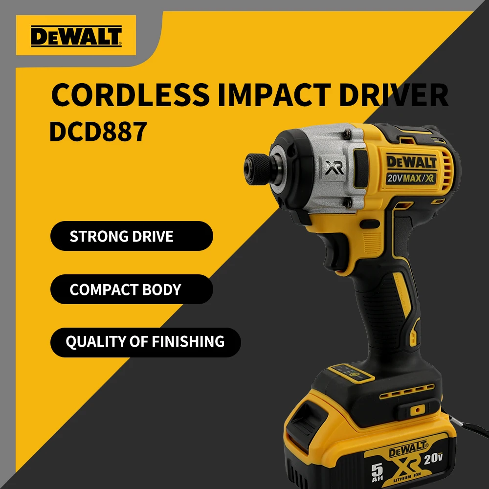 DEWALT-DCF887-Cordless-Impact-Driver-Brushless-Motor-Electric-Drill-1-4-In-205NM-High-Torque ...