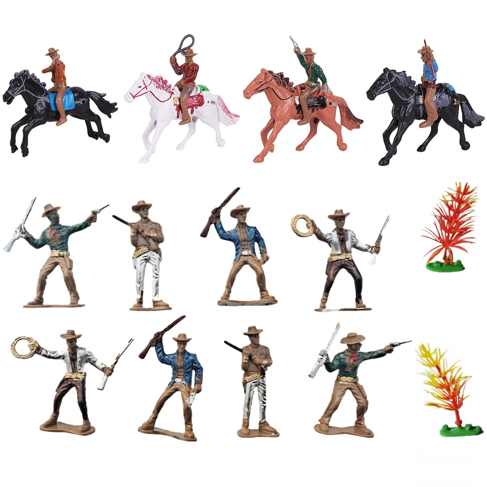 Figurines de Cowboy Occidental en Plastique pour Enfant, Jouet ...