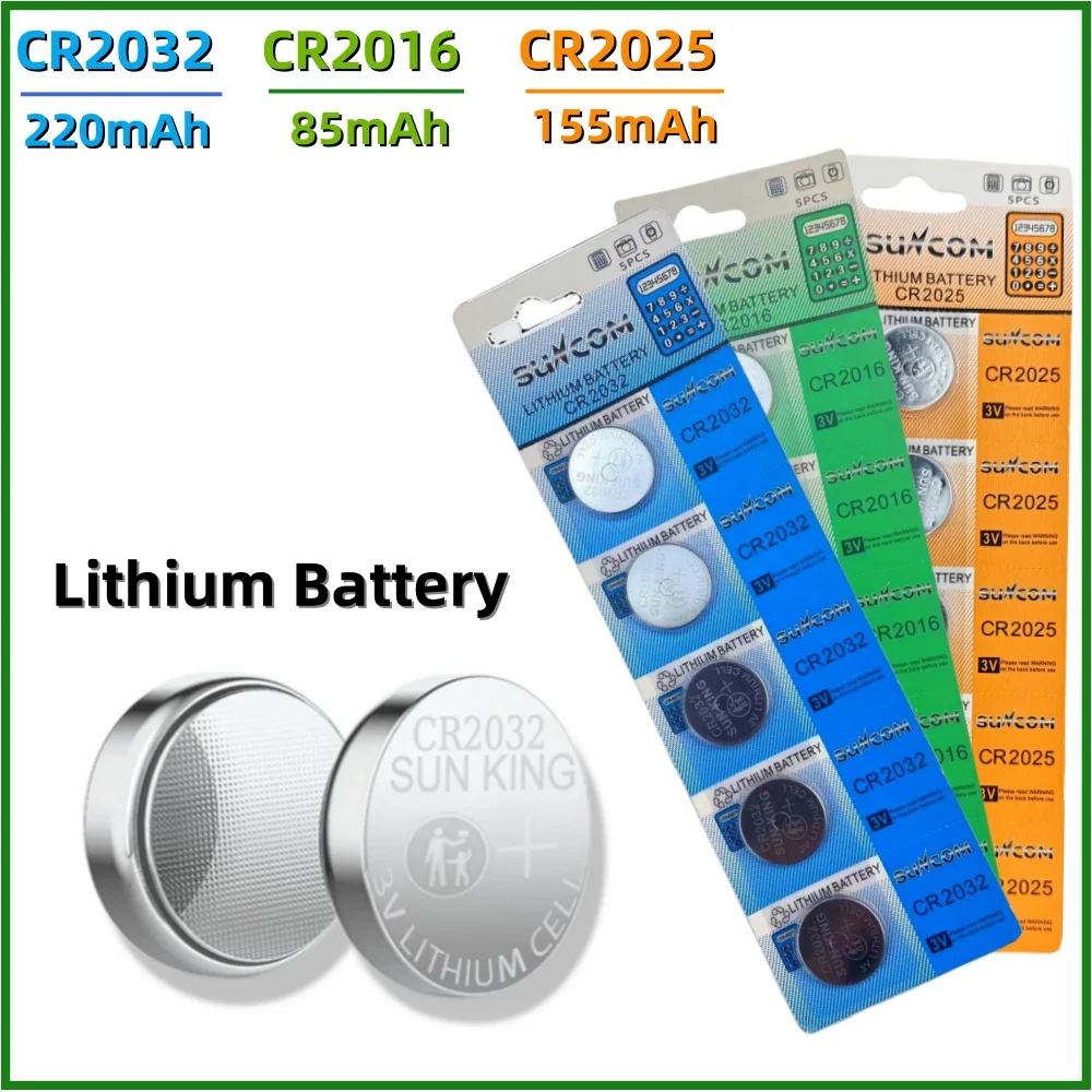 NEW-3V-CR2032-CR2016-CR2025-Lithium-Button-Battery-Coin-Cell-Watch ...