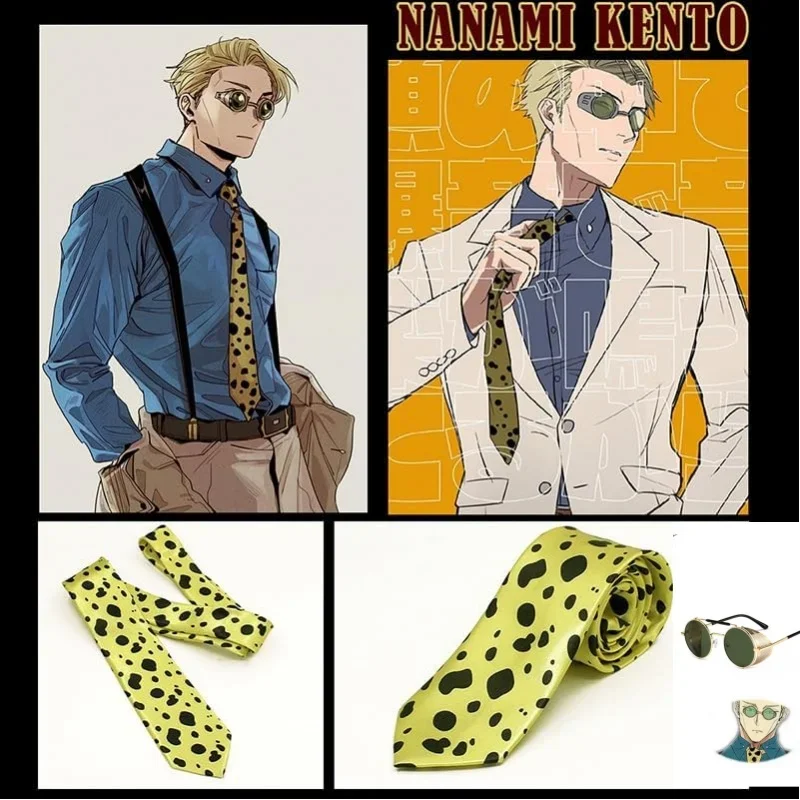 Tie Costumes Accessoies Anime JJK Nanami Kento Neck Cosplay Prop ...