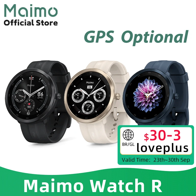 Maimo Watch R 1.3" Display Stainless Steel Bezel Spo2 Heart Rate ...