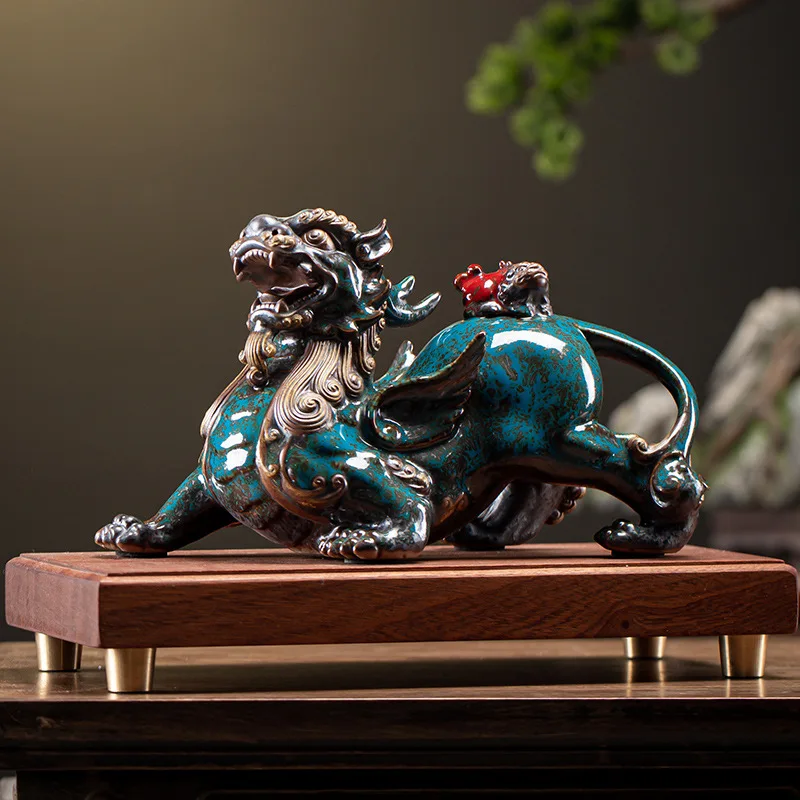 Chinese-Lucky-Town-House-Pixiu-Ornament-of-Home-Decor-Ceramic-Pixiu ...