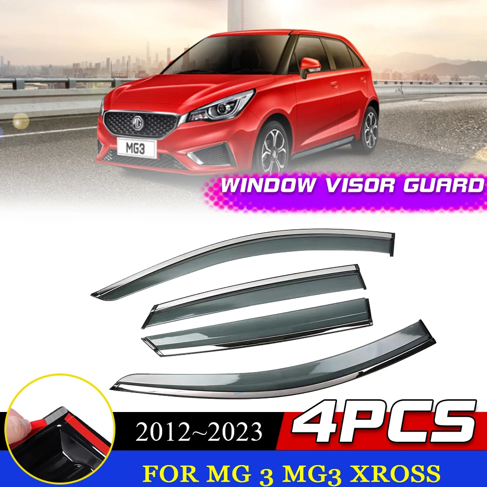 4Pcs-Windows-Visor-for-MG-3-MG3-Xross-2012-2023-2013-Smoke-Guard-Cover ...