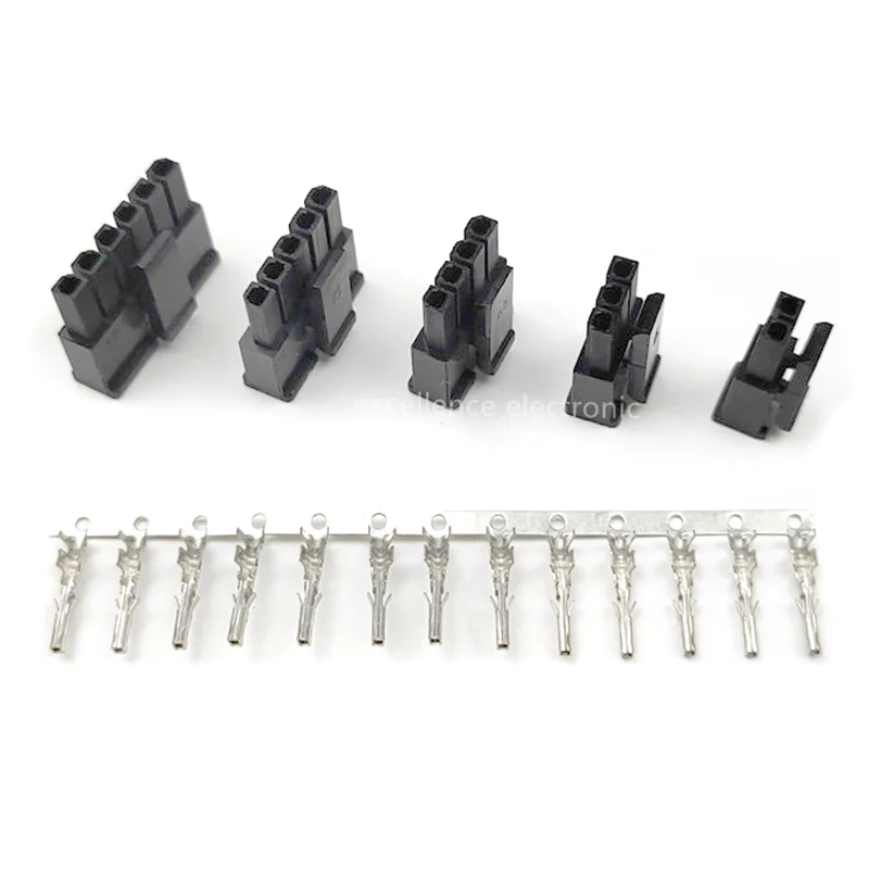 10sets MX 3.0mm Single Row Male Housing+Female Terminals 2/3/4/5/6 Pin ...