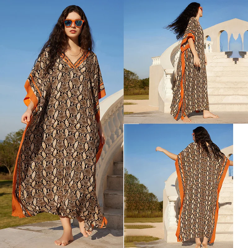 2024-European-and-American-Rayon-Large-Vacation-Dresses-Beach-Coat ...