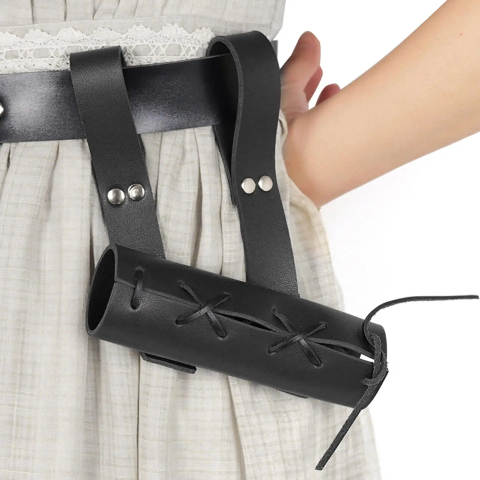 Pu Leather Belt Sheath Knight Cosplay Waist Scabbard For Medieval ...