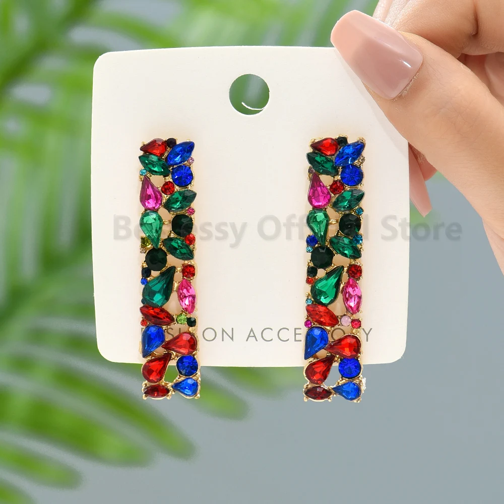 Fashion-Metal-Crystal-Long-Rectangle-Earrings-Luxury-Brand-High-Quality ...