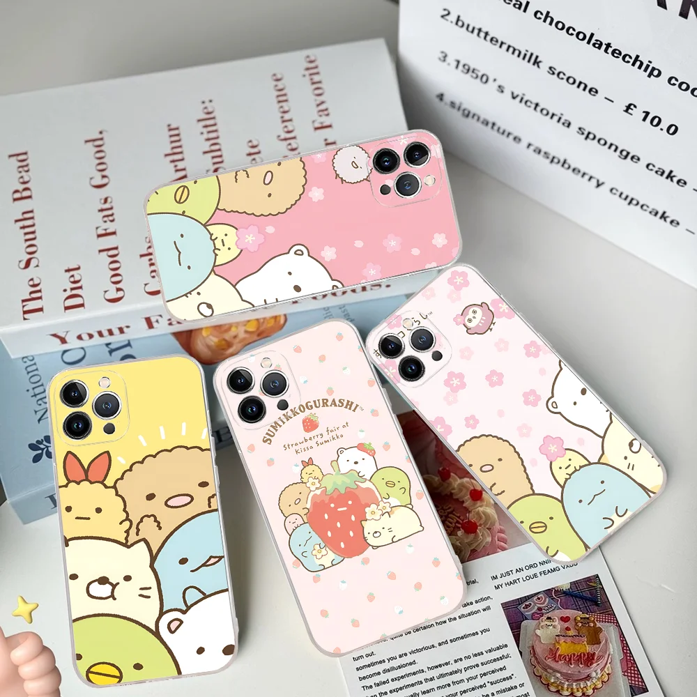 Cartoon-Sumikko-Gurashi-Phone-Case-For-iPhone-15-14-11-12-13-Mini-Pro ...