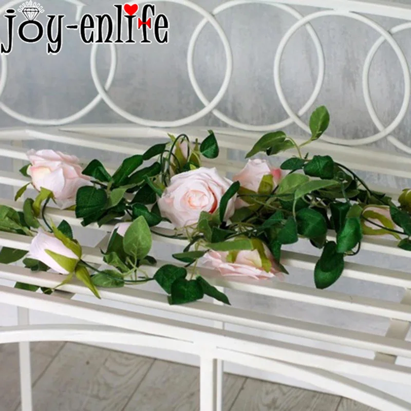 2 Pcs 69 Heads Fake Rose Vine Flowers, Artificial Flower Hanging For ...
