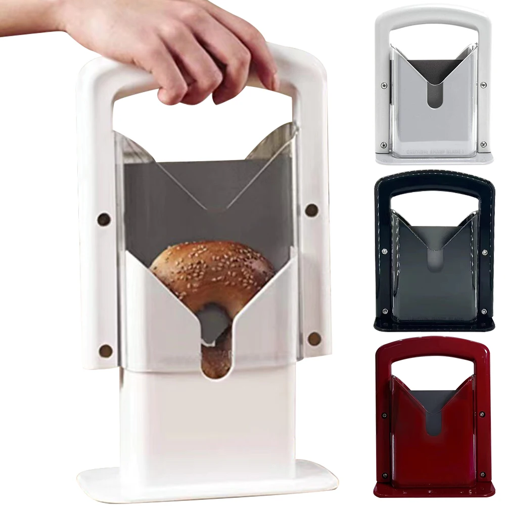 Bagel-Guillotine-Slicer-with-Safety-Handle-Household-Toast-Cutter ...