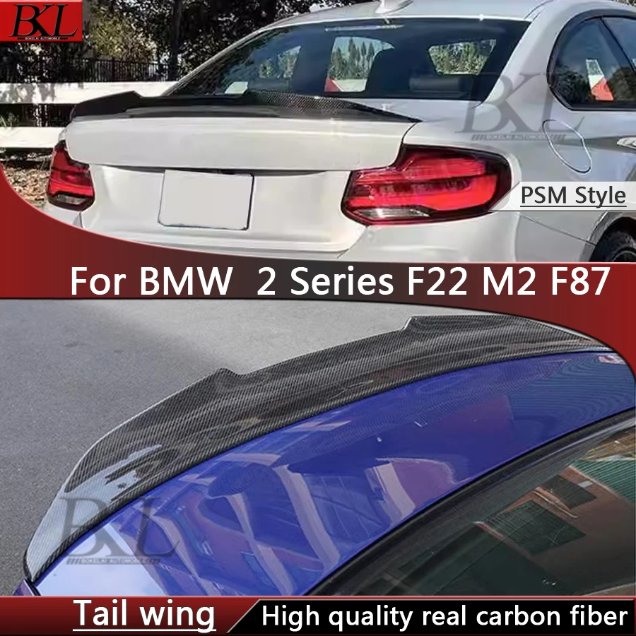 For BMW 2 Series F22 M2 F87 M2C Carbon Fiber Spoiler Rear Tail fins ...