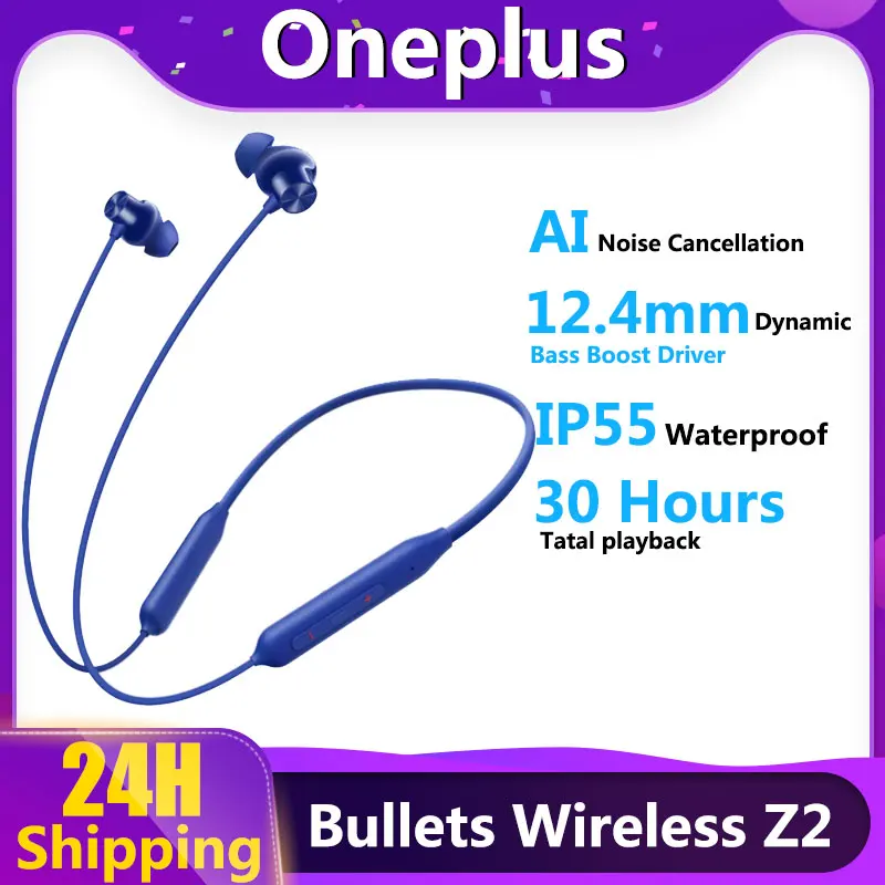 Original-OnePlus-Bullets-Wireless-Z2-Bluetooth-Magnetic-Control-Mic-In ...