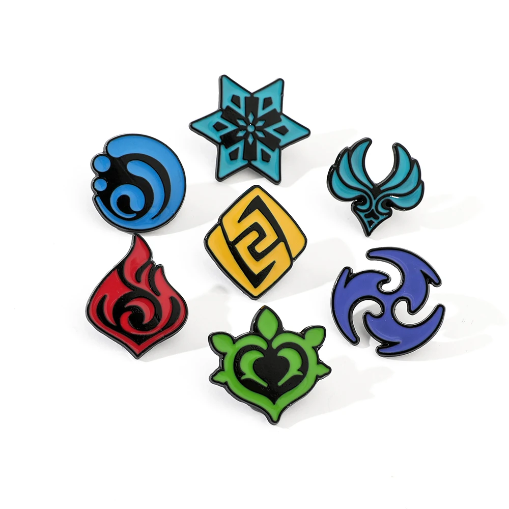 Genshin-Impact-Element-Brooch-Pyro-Hydro-Anemo-Electro-Dendro-Cryo-Geo ...