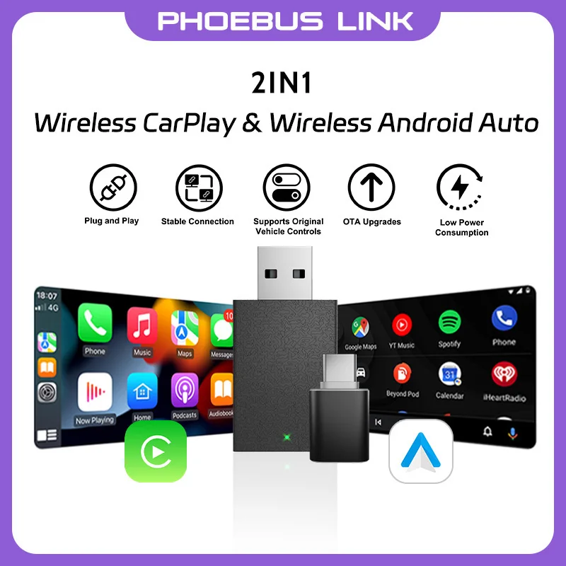 Phoebus Link Hotsell Wireless Car CarPlay Adapter Smart Android Auto ...