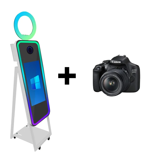 Mirror Photo Booth Selfie Led Frame Portable Touch Screen Magic Mirror Booth Machine With Camera ...
