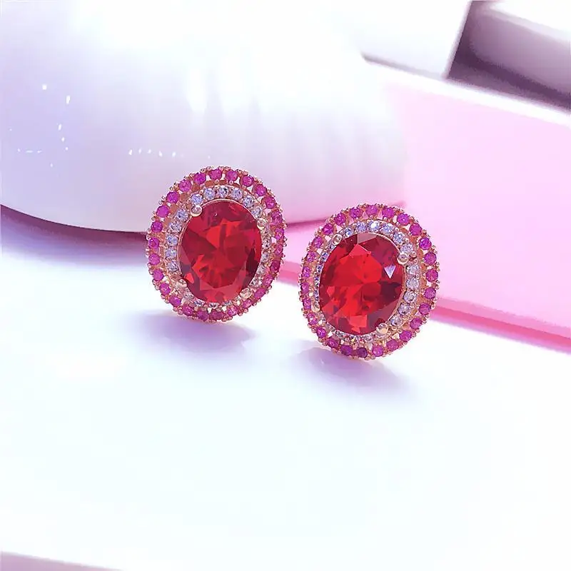 Pure-Russian-585-Purple-Gold-Inlaid-Redstone-Earrings-Rose-Gold ...
