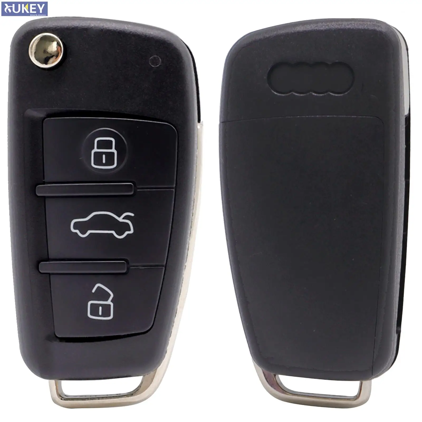 Car Flip Remote Key Case Cover Shell 3 Button For Audi A3 A4 A6 Q7 S6 ...