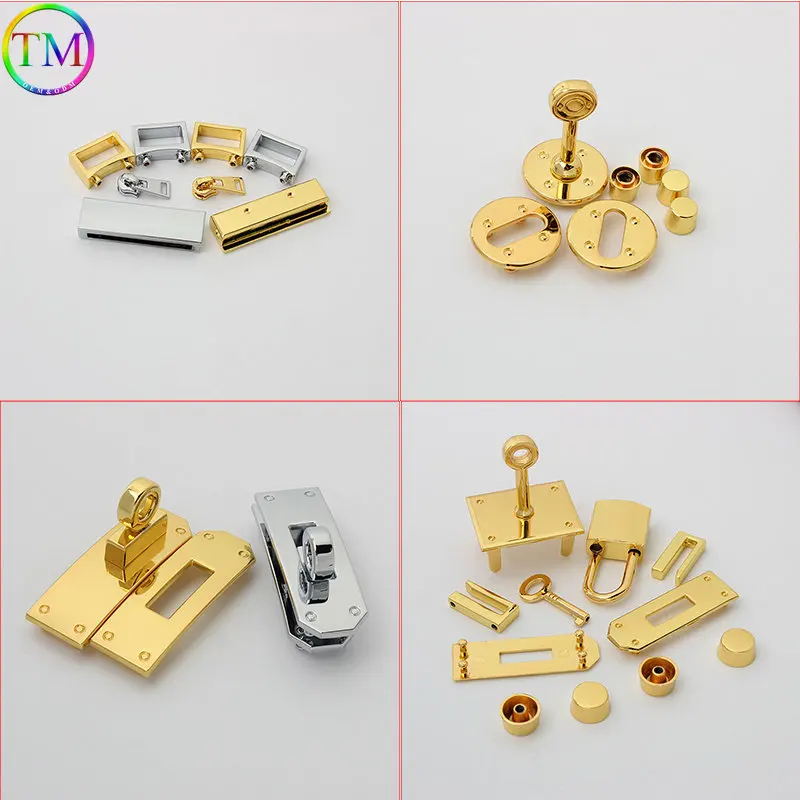 1-10 Pieces Zinc Alloy Fashion Metal Lock Kit For Diy Bag Shouldersnap ...