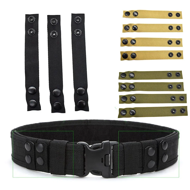 4PCS-Pack-Tactical-Belt-Buckle-Nylon-Belt-Keeper-with-Double-Snaps ...