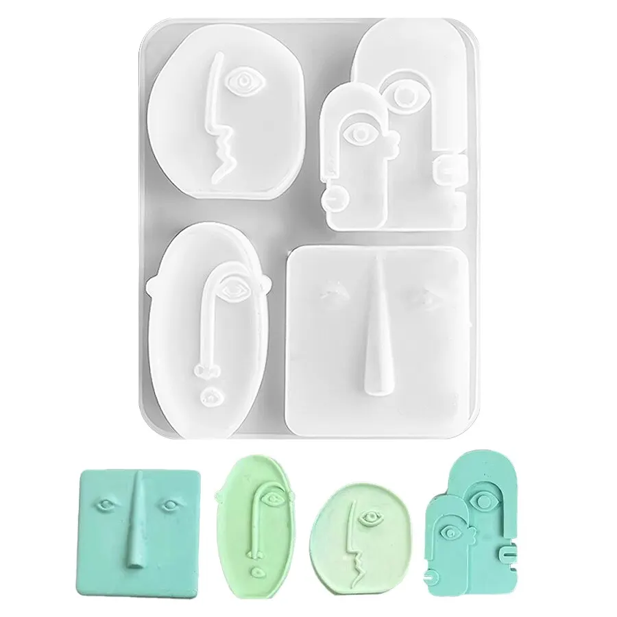 DIY-Nordic-3D-Human-Face-Candle-Mold-Abstract-Human-Face-Plaster-Epoxy ...