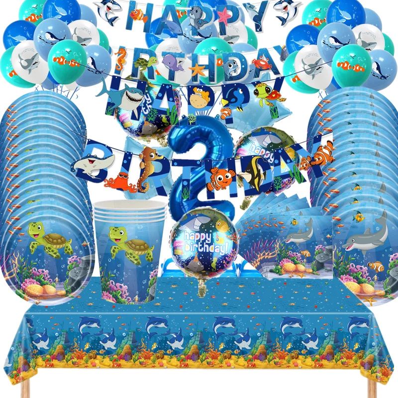 Sea-Life-Marine-Birthday-Party-Decorations-Balloons-Birthday-Plate-Cup ...
