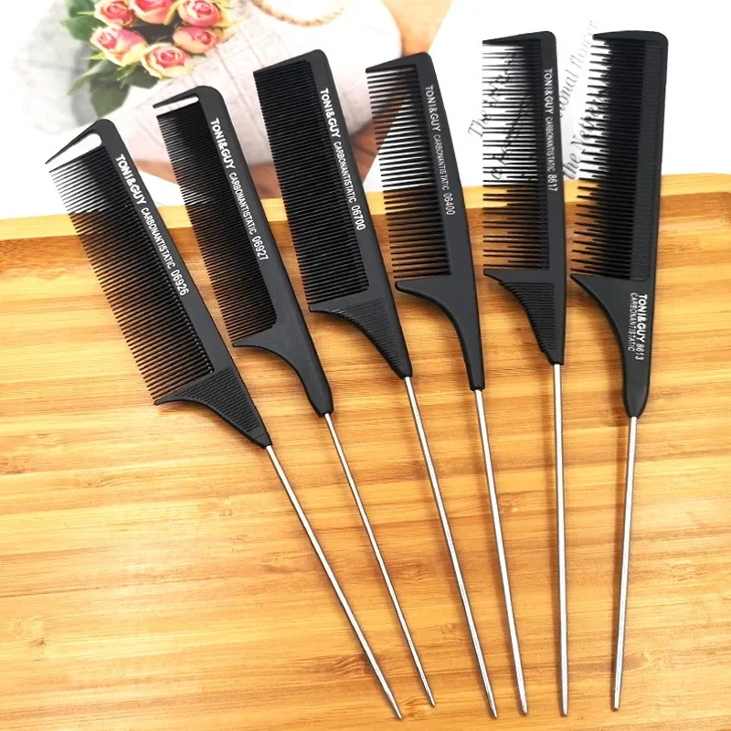 Professional-Combs-Pointed-Tail-Hair-Cutting-Combs-Metal-Spiked-Hair ...