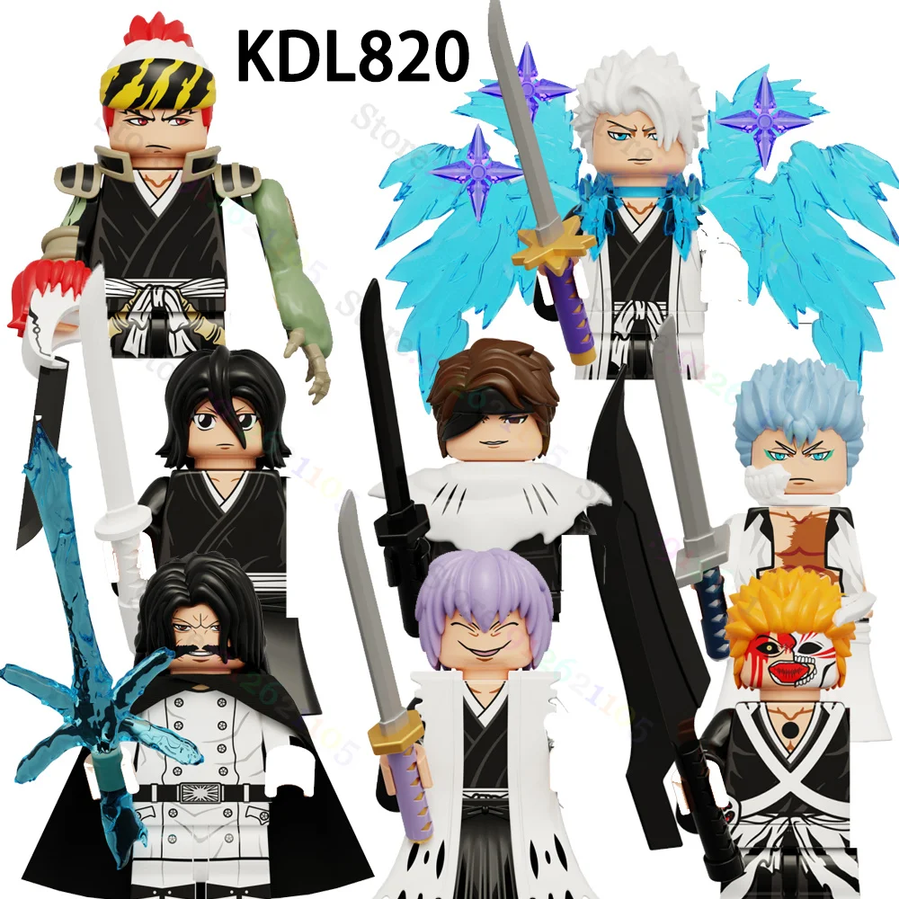 KDL820-WM6164-BLEACH-Anime-Cartoon-Bricks-Dolls-Kurasaki-lchigo-Abarai ...