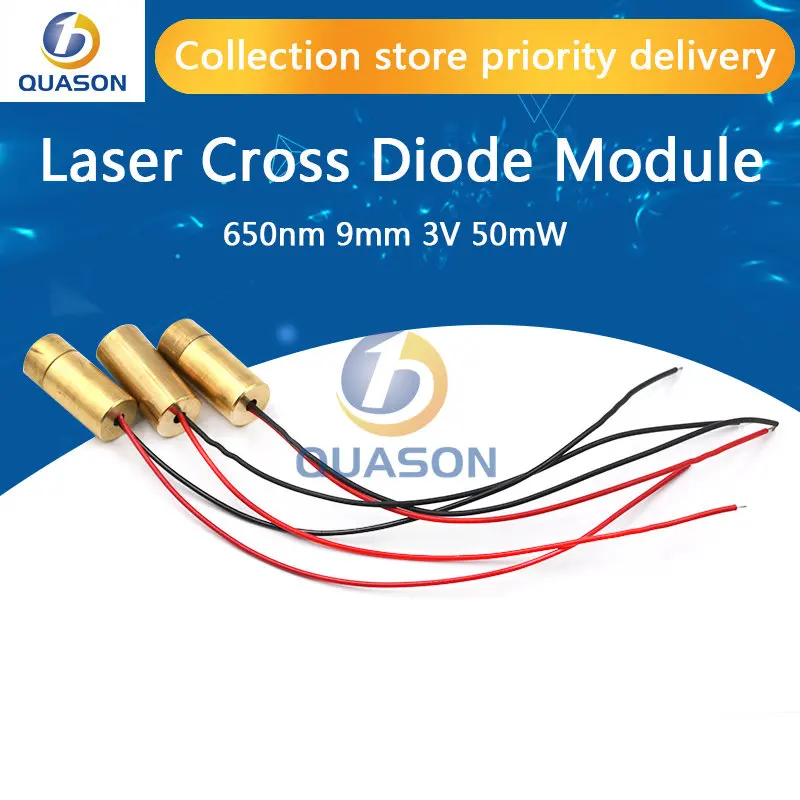 Laser Head 650nm 9mm 3v 50mw Laser Cross Diode Module Red Copper Head ...