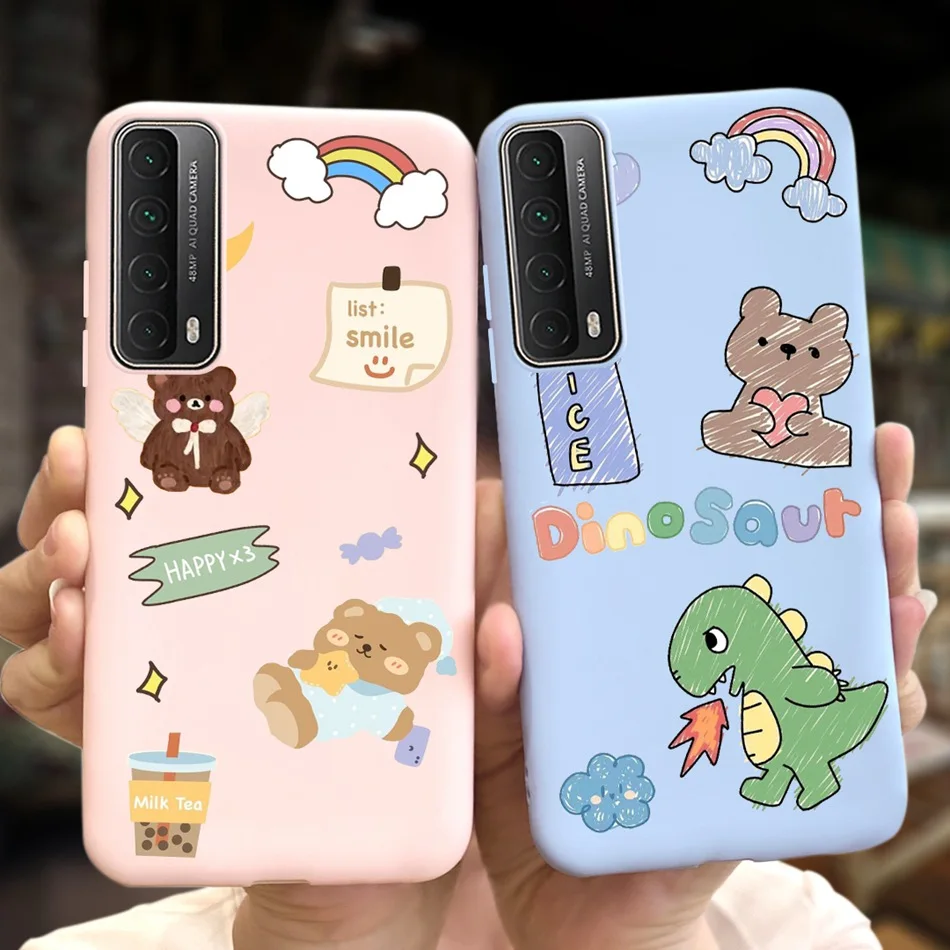 For-Huawei-P-Smart-2021-Phone-Case-Cute-Candy-Color-Back-Cover-For ...
