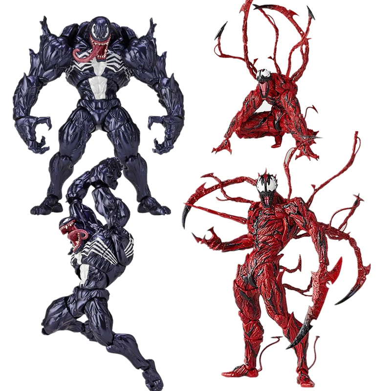 Marvel Movie Venom Carnage Anime Dolls Can Assemble Carnage Statue PVC ...