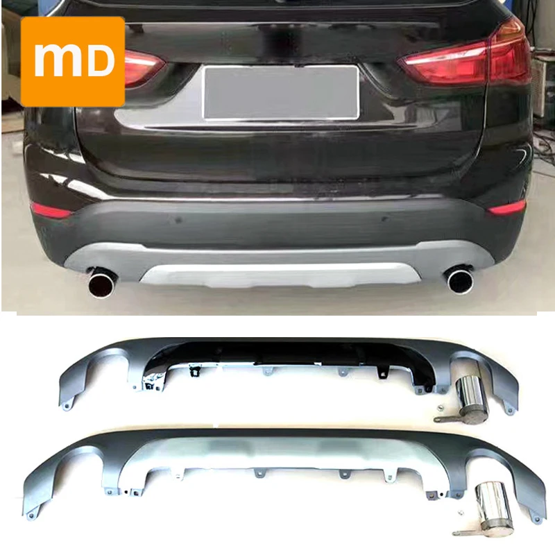 Black-Rear-Bumper-Diffuser-Glossy-Black-Lip-For-BMW-X1-F48-2016-2017 ...