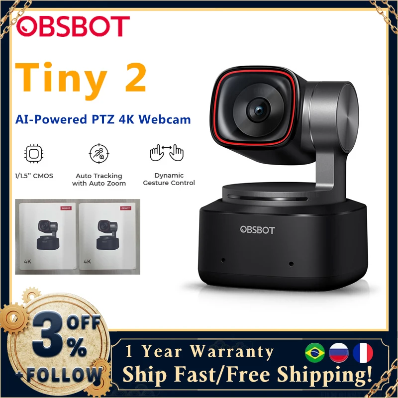 OBSBOT-Tiny-2-Lite-PTZ-4K-Webcam-1080p-60fps-HDR-With-AI-Tracking ...