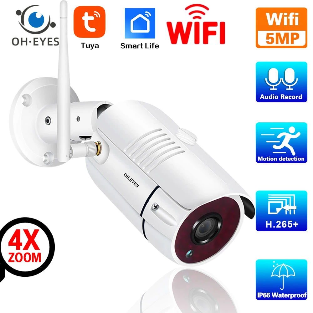 5MP Tuya Wifi External Bullet Camera IP Outdoor Waterproof IR Night ...
