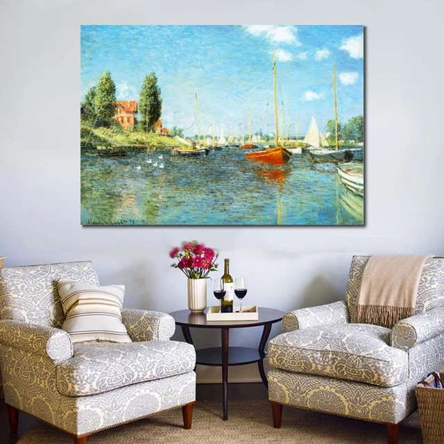 Red Monet Painting