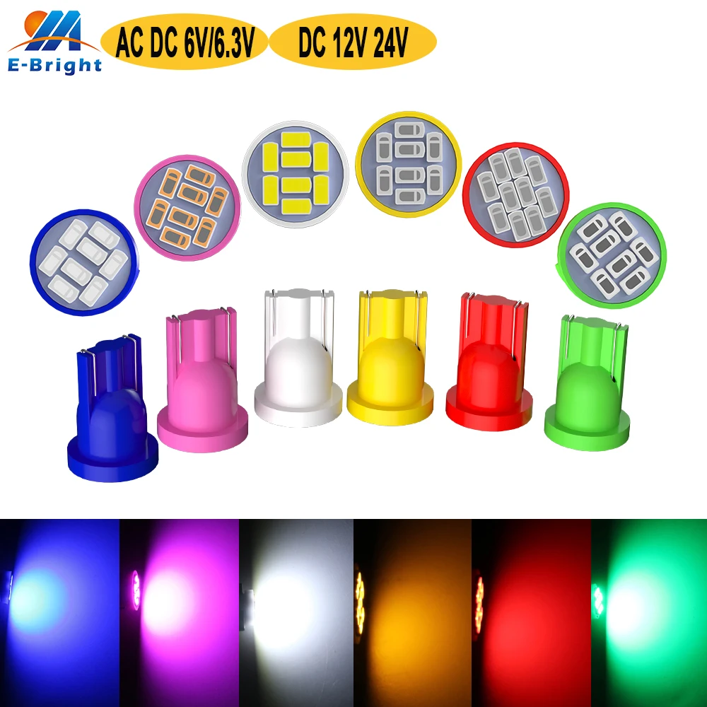 555 T10 W5W 2825 AC/DC 6V 6.3V DC 12V 24V Led Bulb for Arcade Pinball ...