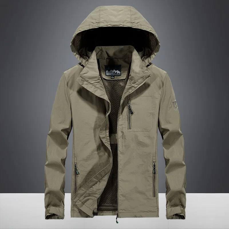 Summer-Thin-Windbreaker-Men-Tactical-Jacket-Waterproof-Outdoor-Hooded ...