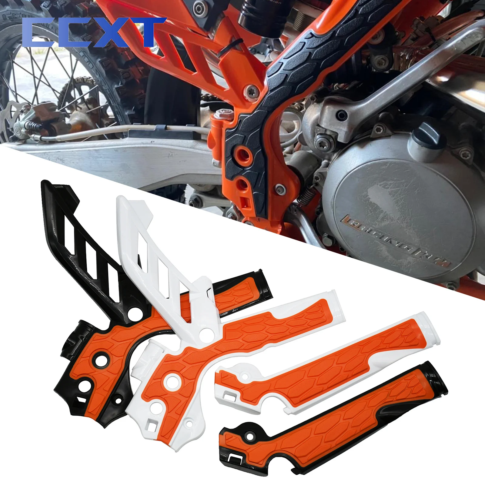 Motorcycle-Dirt-Bike-X-Grip-Frame-Guard-Protection-Cover-For-KTM-SX-SXF ...